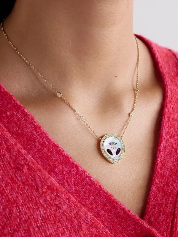 Jacquie Aiche Alien 14-karat Multi-stone Necklace