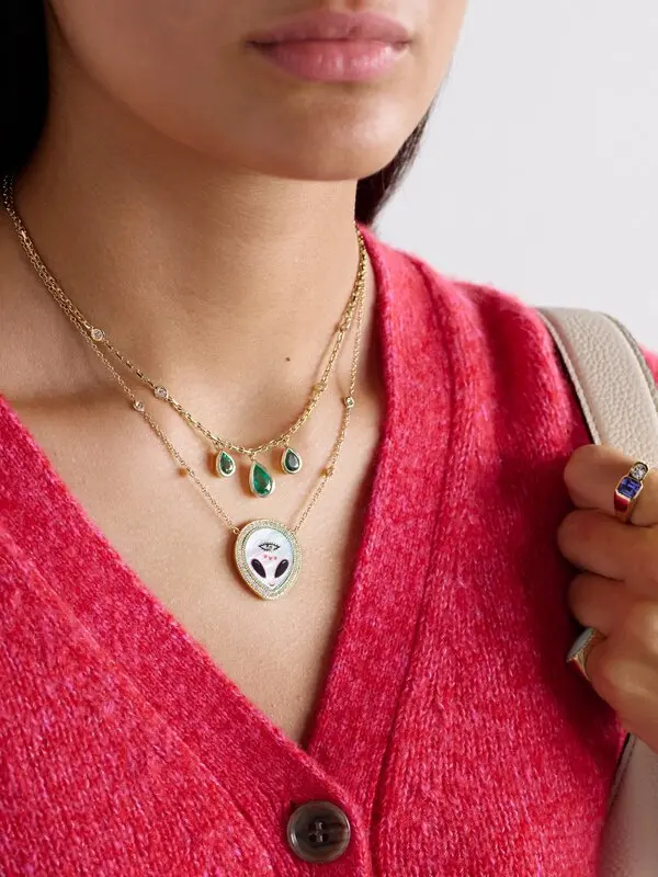 Jacquie Aiche Alien 14-karat Multi-stone Necklace