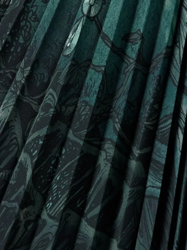 JASON WU Printed Plissé-chiffon Midi Dress