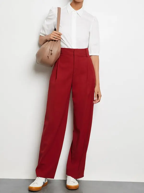 Maria Mcmanus Mid-rise Pleat-front Trousers