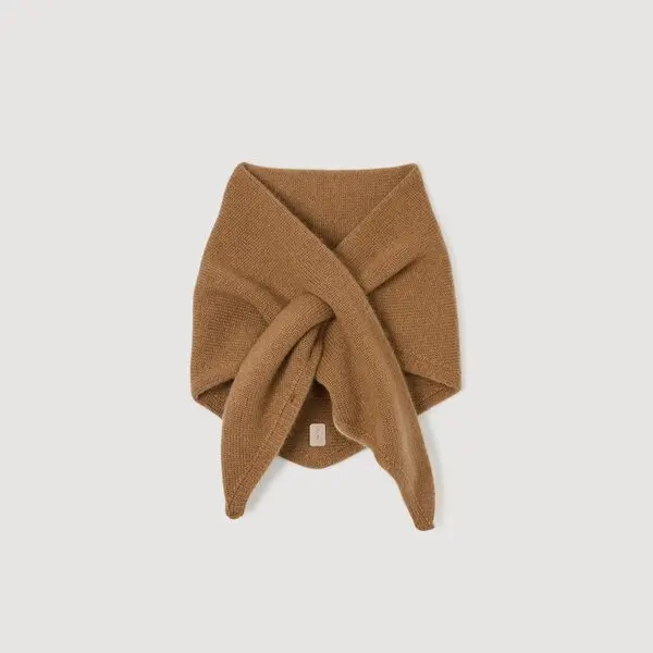 Sandro Wool And Cashmere Scarf - Light Brown