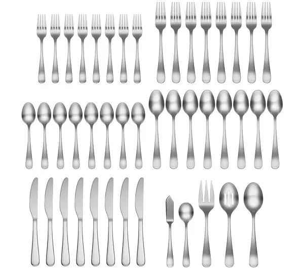 CAMBRIDGE Rhiannon Satin 45-piece Flatware Set