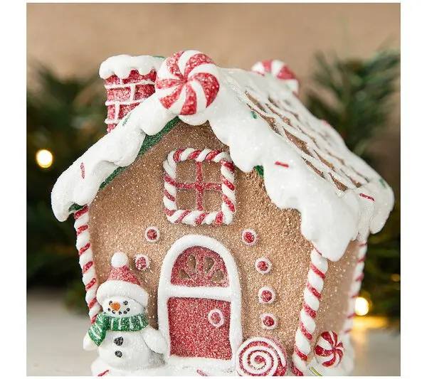 GLITZHOME Gingerbread House Christmas Stocking Olders S/2