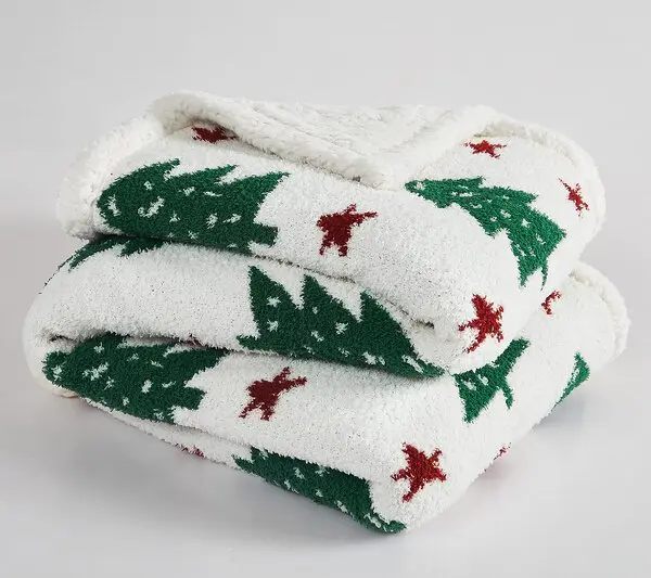 TRULY SOFT Cozy Tree And Star 40x60 Throw Blanket