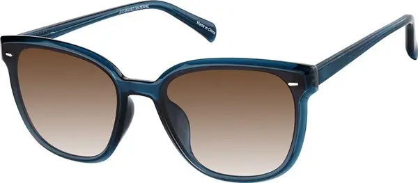 Zenni Oval Full Rim Sunglasses - Blue
