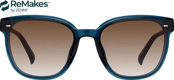 Zenni Oval Full Rim Sunglasses - Blue