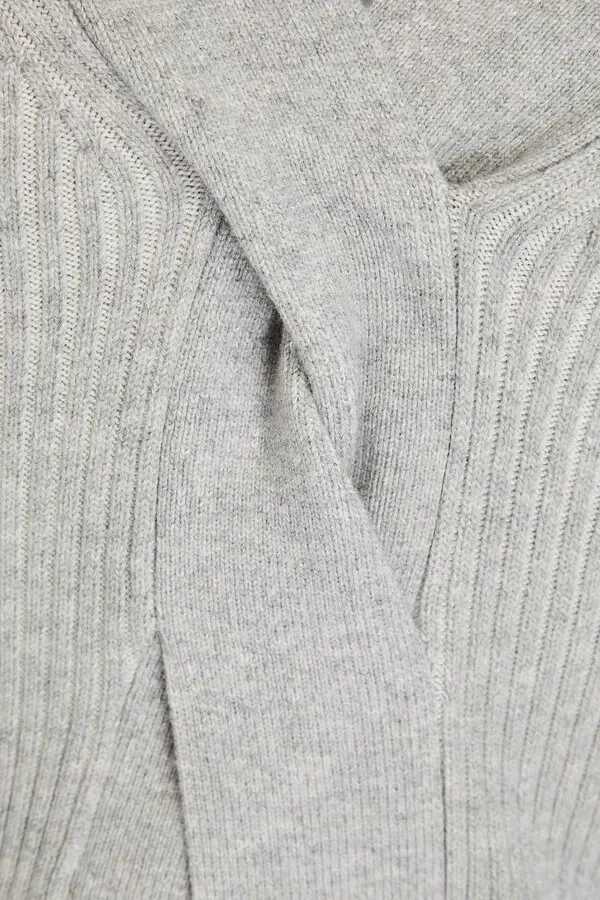 Naadam Ribbed Cotton And Cashmereblend Polo Sweater