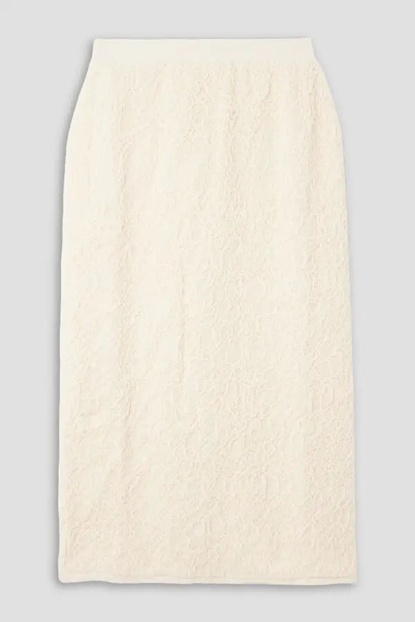 LAUREN MANOOGIAN Stretchalpaca Cloqué Midi Skirt