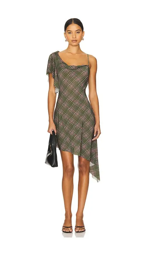 Guizio Palma Midi Dress In Forest - 69% Off | Editorialist