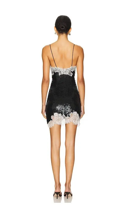 alice and olivia black and white sequin dress Alice & Olivia