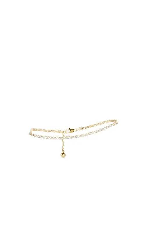 Ettika Crystal Band Anklet - Gold