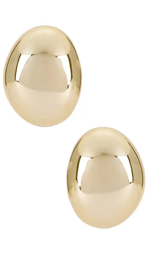 Ettika Smooth Dome Earrings - Gold