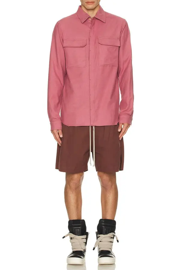 Rick Owens Work Shirt In Pink