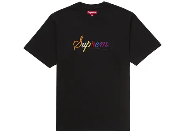 Supreme Cursive Short Sleeve Top - Black