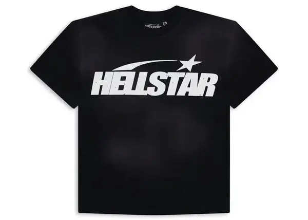 HELLSTAR Classic Logo Gel Print T-shirt - Black
