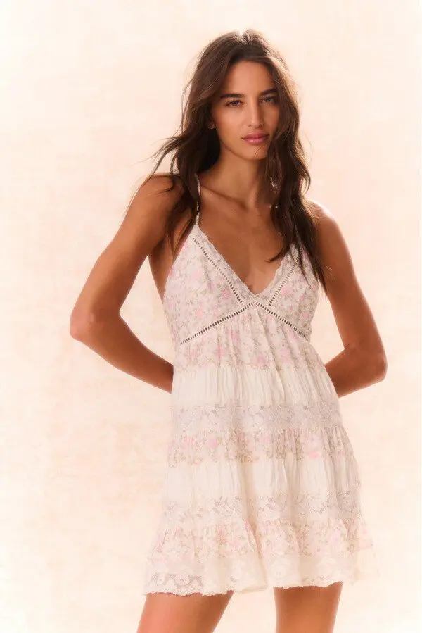 posie floral mini dress Loveshackfancy Posie Mini Dress - Floral