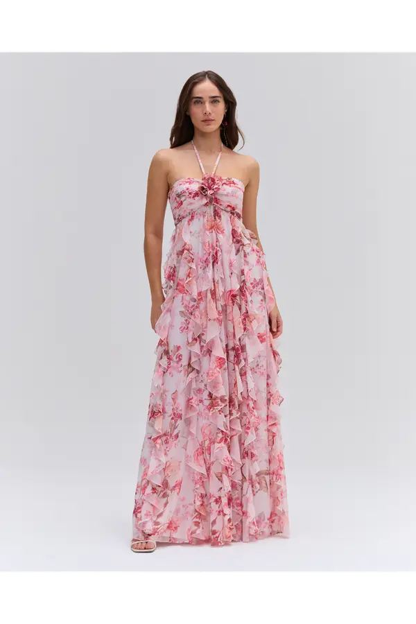 patbo halter maxi dress Delos Plunge Maxi Dress