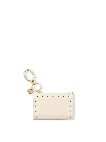 Victoria's Secret Foldover Card Case Keychain - Beige