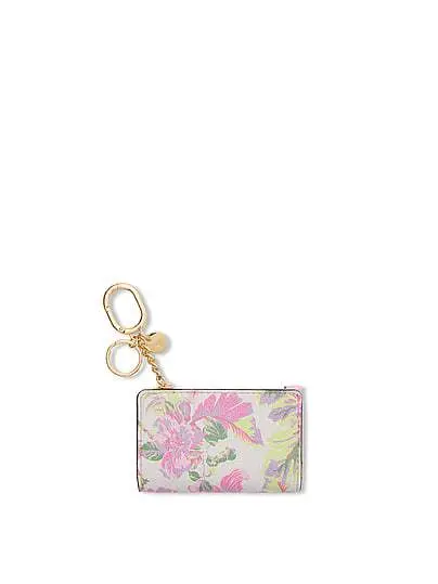 Victoria's Secret Foldover Card Case Keychain - Floral