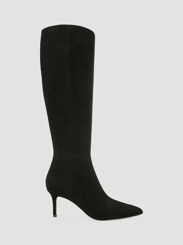 Veronica Beard Lisa 70mm Tall-shaft Suede Boots - Black