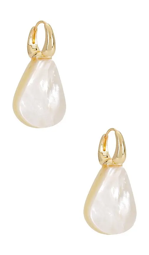 Ettika Mother Of Pearl Drop Earrings - Ivory