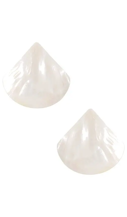 Ettika Mother Of Pearl Stud Earrings - Ivory
