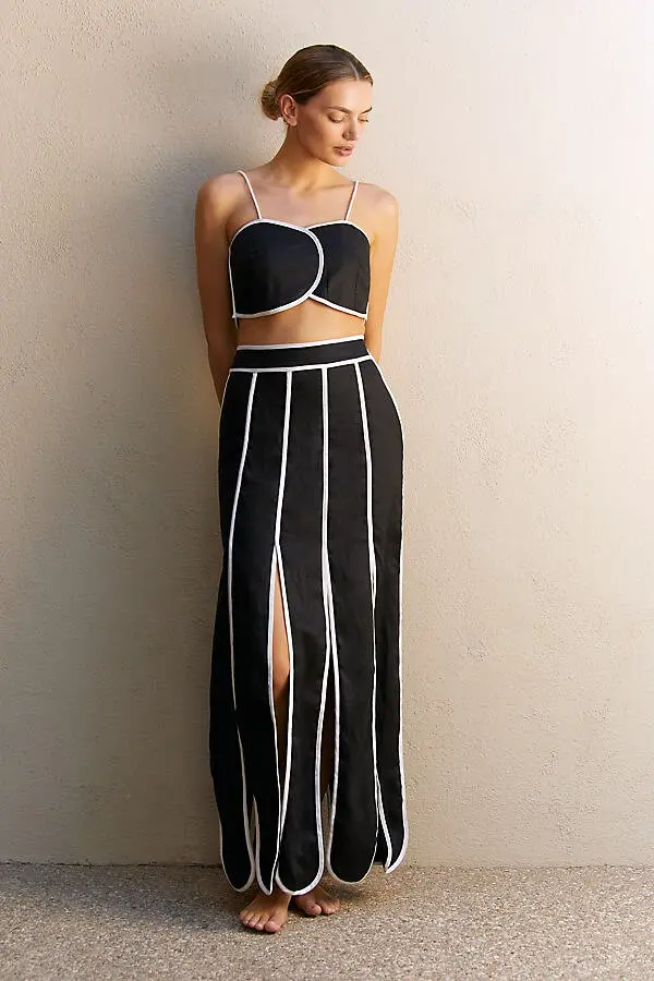 Azulu Ceta Len Maxi Skirt