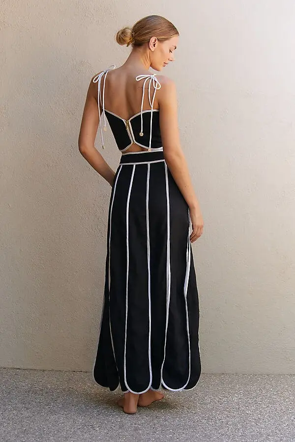 Azulu Ceta Len Maxi Skirt