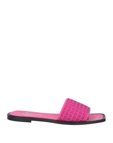MANILA GRACE Woven Slide Sandals - Fuchsia