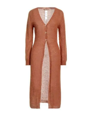TWINSET Long Sleeve Knit Cardigan - Camel