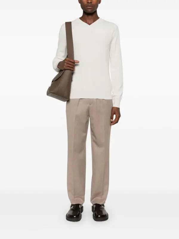 Brioni Ribbed-knit Sweater - Grey