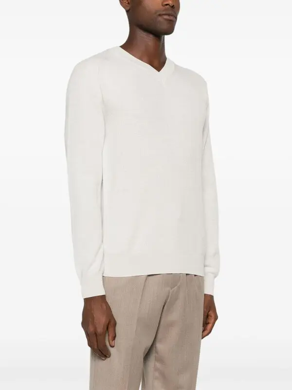 Brioni Ribbed-knit Sweater - Grey