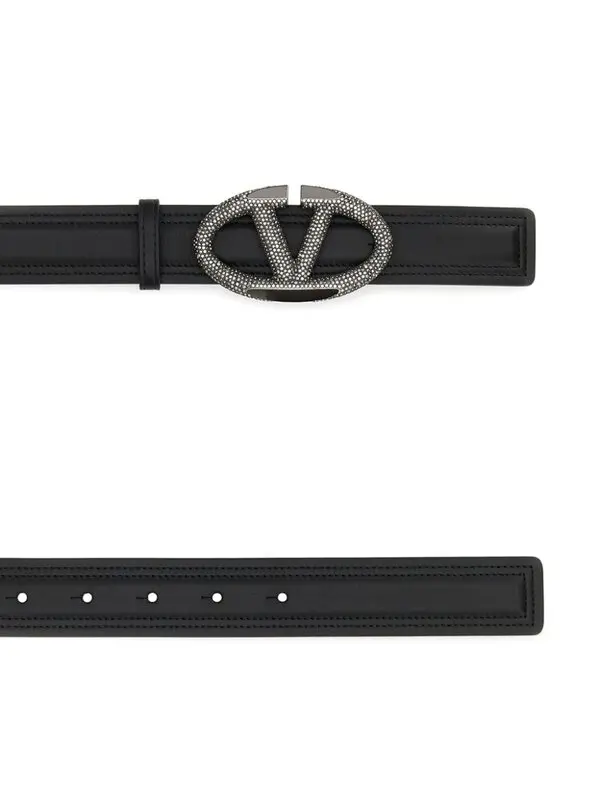Valentino Garavani Vlogo Signature Belt - Black
