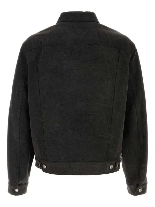 Alexander McQueen Logo-plaque Denim Jacket - Black