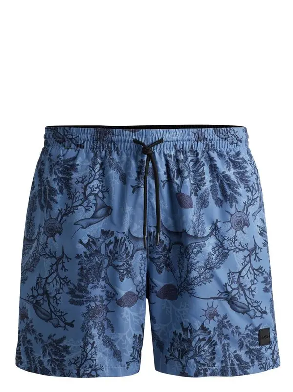 BOSS Floral-print Swim Shorts