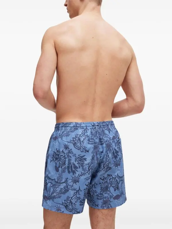 BOSS Floral-print Swim Shorts