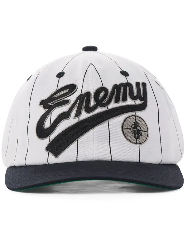 SAINT MXXXXXX Public Enemy Logo-appliqué Cap - White
