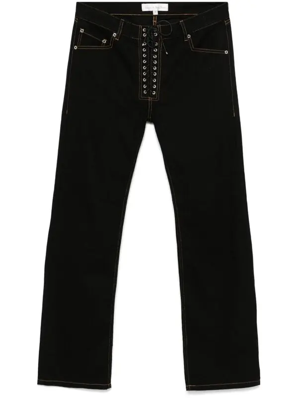 LUDOVIC DE SAINT SERNIN Straight-leg Lace-up Jeans