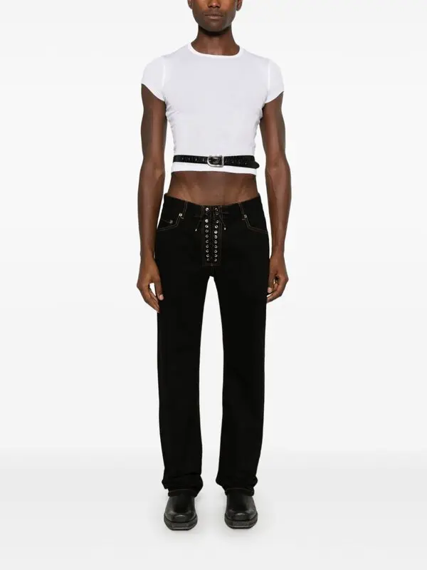 LUDOVIC DE SAINT SERNIN Straight-leg Lace-up Jeans