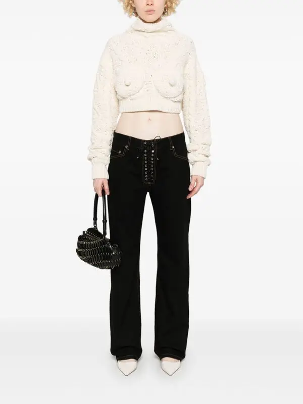 LUDOVIC DE SAINT SERNIN Straight-leg Lace-up Jeans
