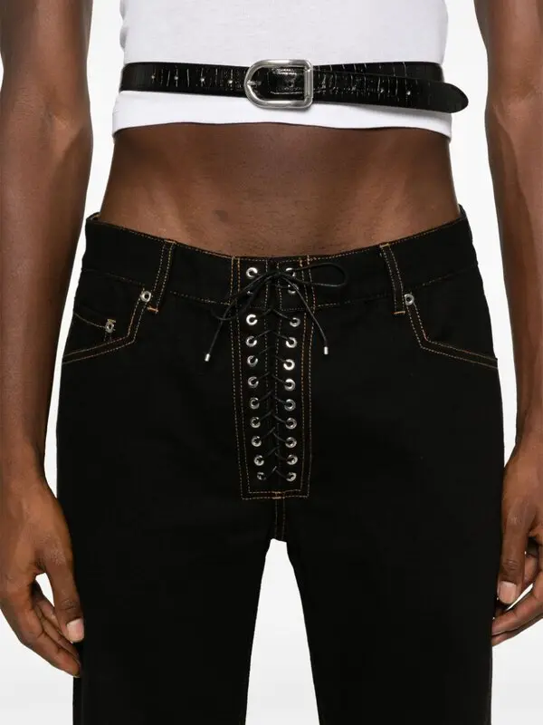 LUDOVIC DE SAINT SERNIN Straight-leg Lace-up Jeans