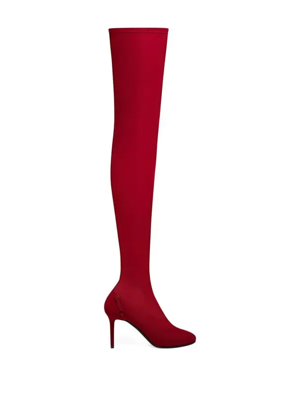 COURREGES Oblique Thigh-high Boots - Red