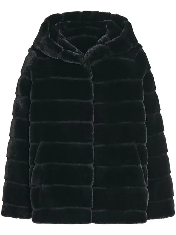 Apparis Faux-fur Coat - Black