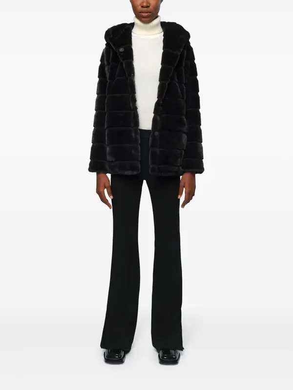 Apparis Faux-fur Coat - Black