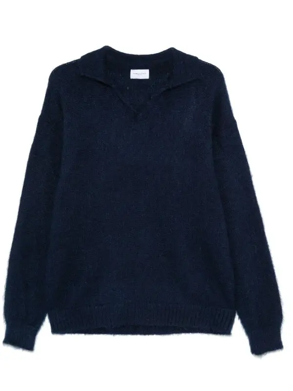 FAMILY FIRST Knitted Polo Sweater