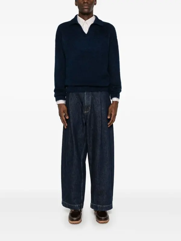 FAMILY FIRST Knitted Polo Sweater