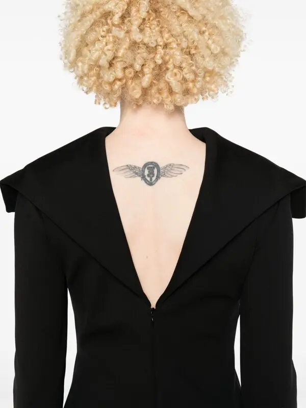 Philosophy Di Lorenzo Serafini Foldover-neckline Midi Dress