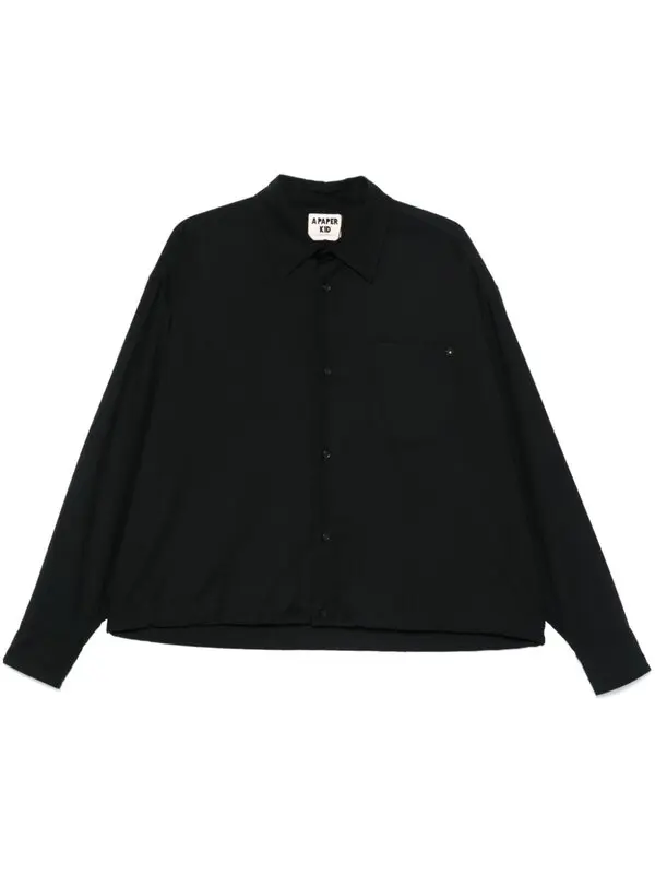A PAPER KID Drawstring-hem Shirt