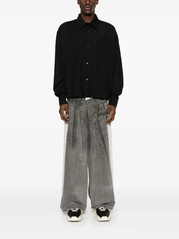 A PAPER KID Drawstring-hem Shirt