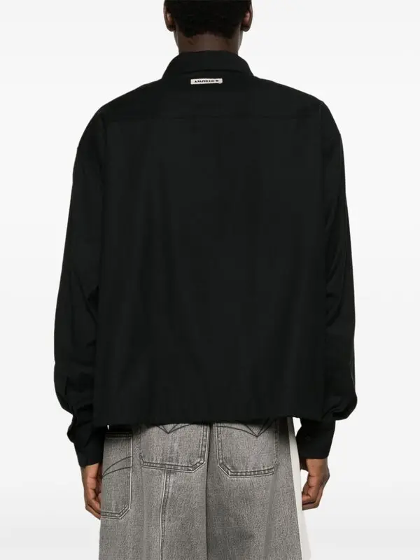 A PAPER KID Drawstring-hem Shirt